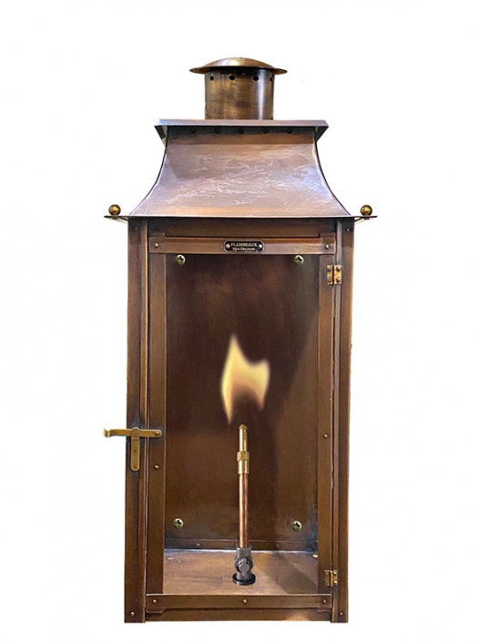 Colonial Flush Mount with Stack and Balls | Copper Gas & Electric ...